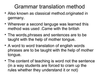 Methods of teaching english | PPT