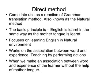 Methods of teaching english | PPT