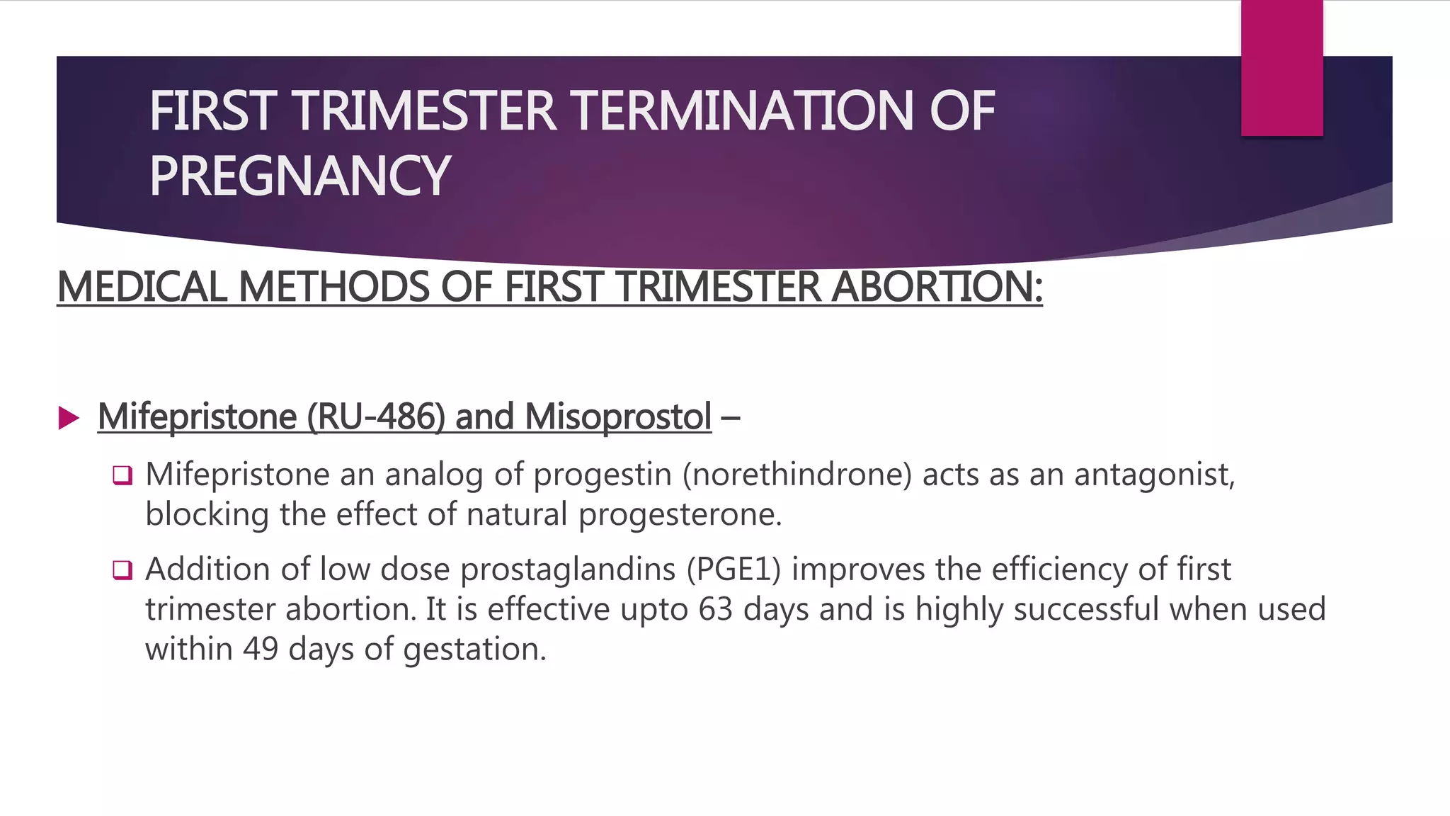 Methods of termination of pregnancy | PPTX