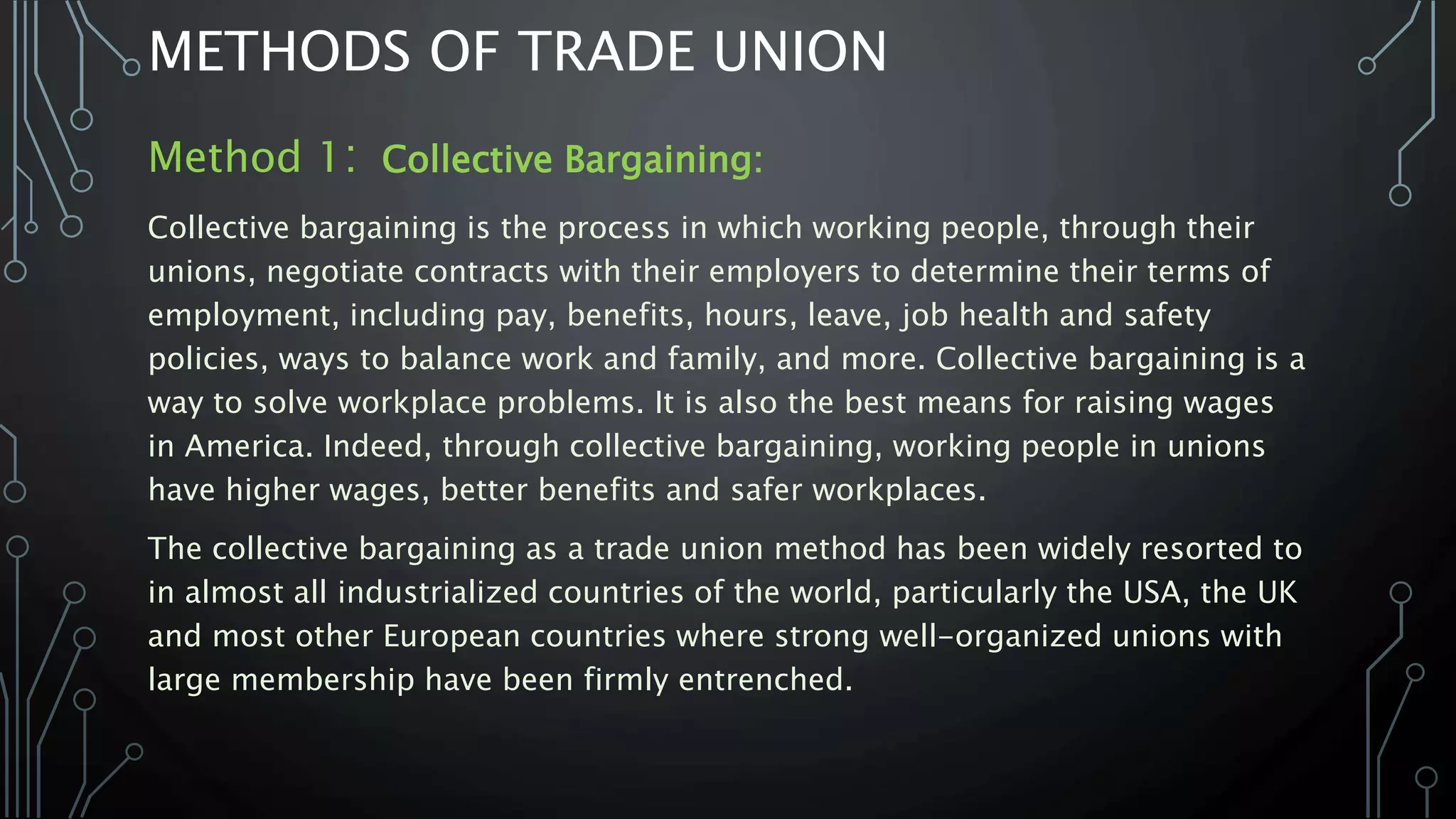 Methods of trade union | PPTX