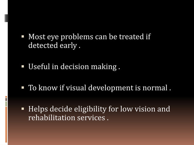 Methods of visual acuity testing in preverbal children | PPTX ...