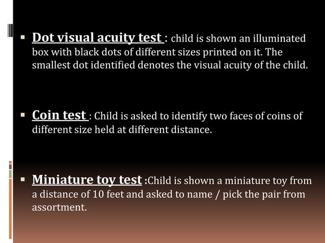 Methods of visual acuity testing in preverbal children | PPTX ...