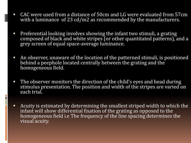 Methods of visual acuity testing in preverbal children | PPTX ...