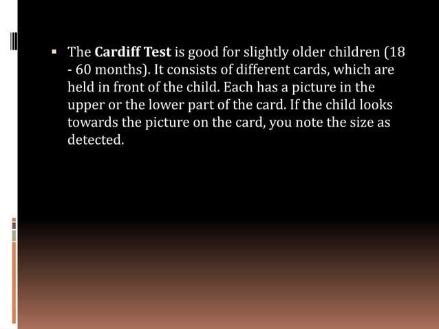 Methods of visual acuity testing in preverbal children | PPTX ...