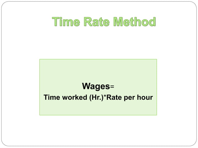 Methods of wage payment | PPTX | Business and Finance
