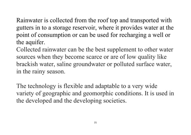 Methods of water conservation | PDF