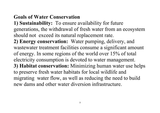 Methods of water conservation | PDF