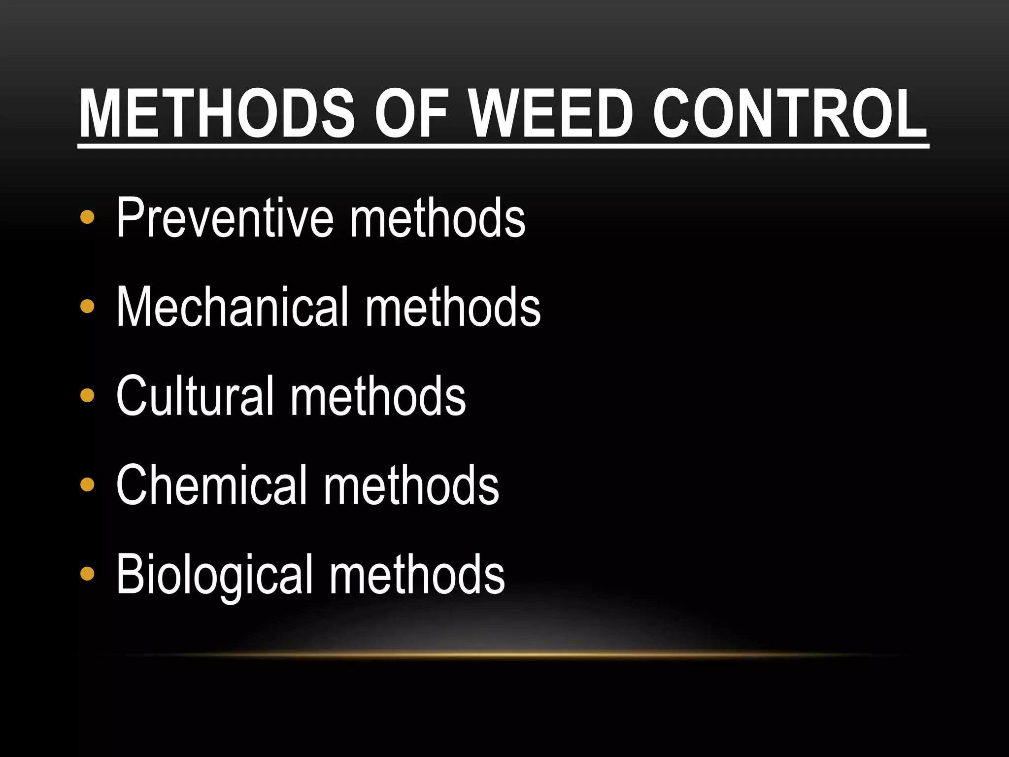 Methods of weed control | PPT