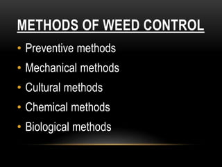 Methods of weed control | PPT