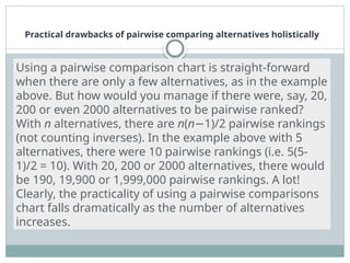 Methods of Weighting in Multicriteria Decision Making | PPT