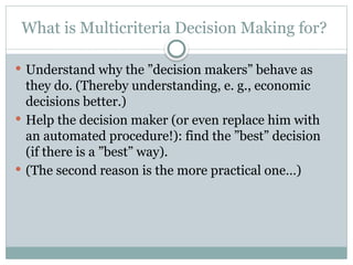 Methods of Weighting in Multicriteria Decision Making | PPT