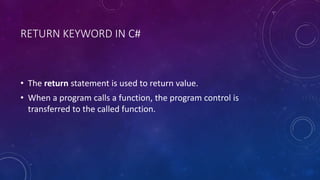 METHODS OR FUNCTIONS IN C for dotnet.pptx