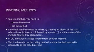 METHODS OR FUNCTIONS IN C for dotnet.pptx