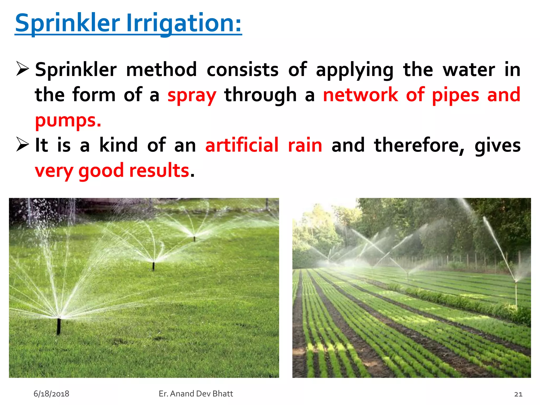 Methods or techniques of irrigation | PDF