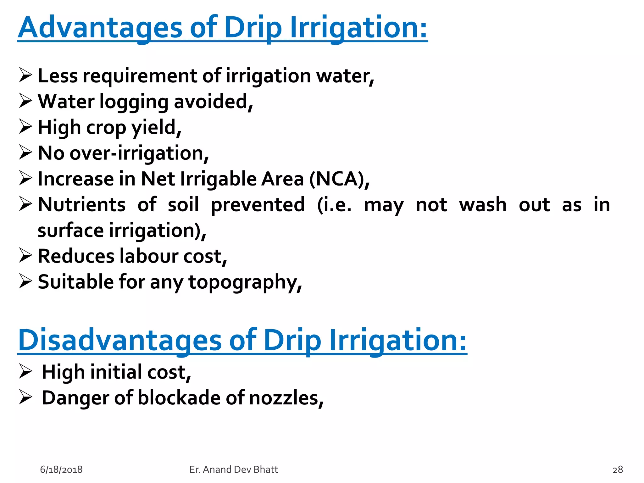 Methods or techniques of irrigation | PDF