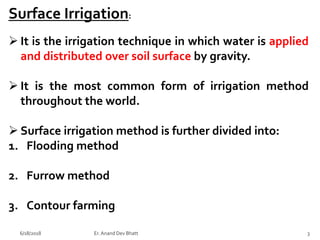 Methods or techniques of irrigation | PDF
