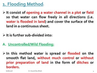 Methods or techniques of irrigation | PDF