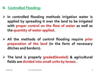 Methods or techniques of irrigation | PDF