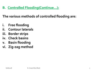 Methods or techniques of irrigation | PDF
