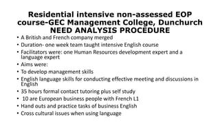 English For Specific Purposes:Methods & parameters in course design | PPTX