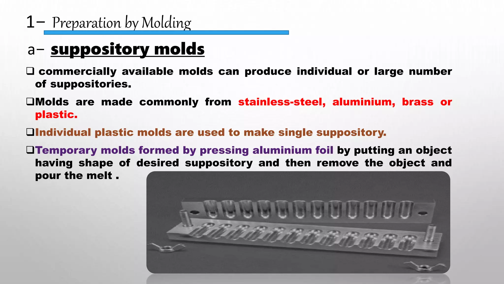 Methods preparations of suppositories by eamen saeed | PPTX