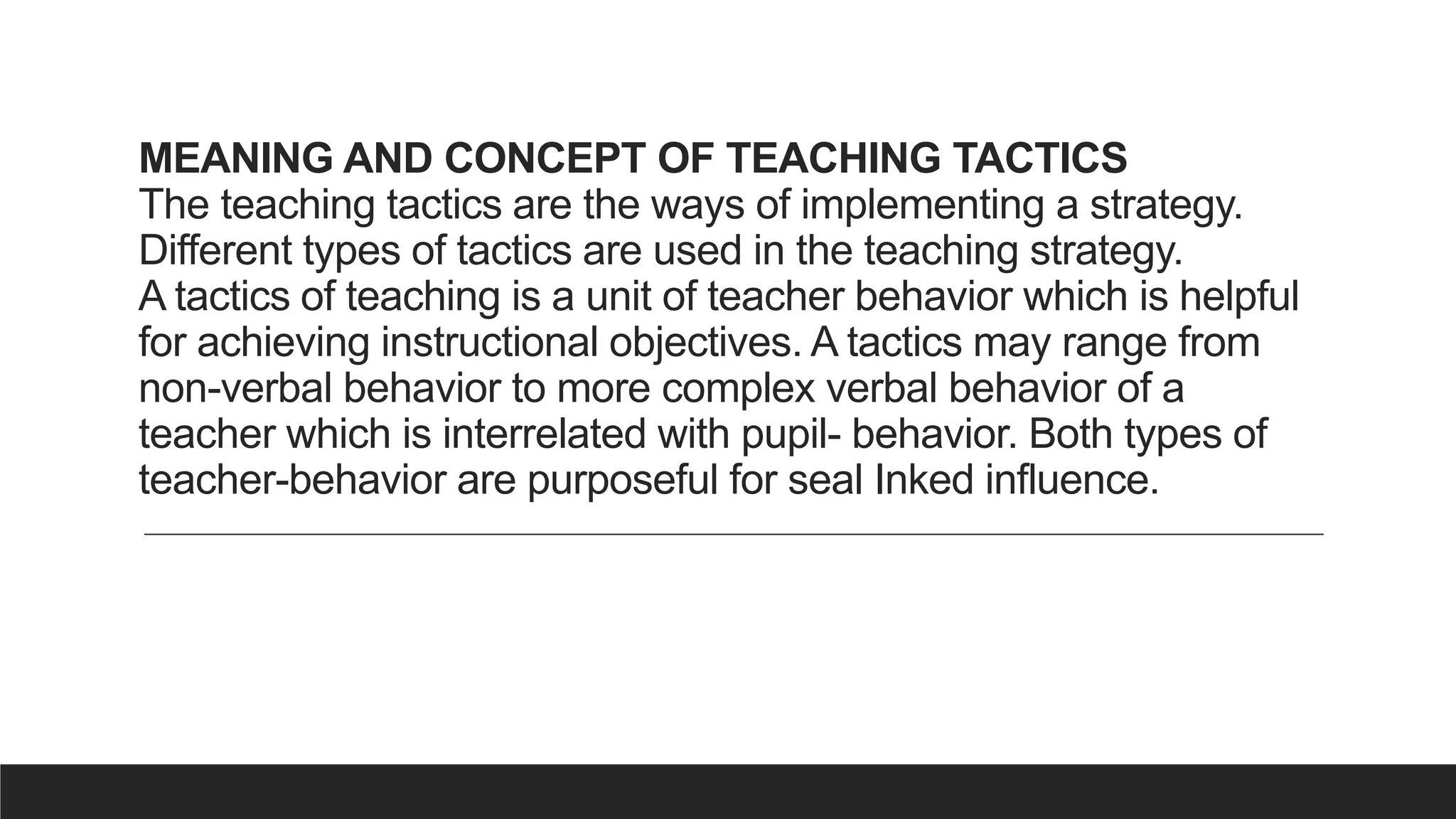 Methods strategies tactics & techniques | PPT