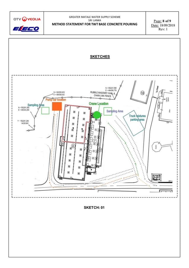 Method statement tank base concrete pouring | DOCX