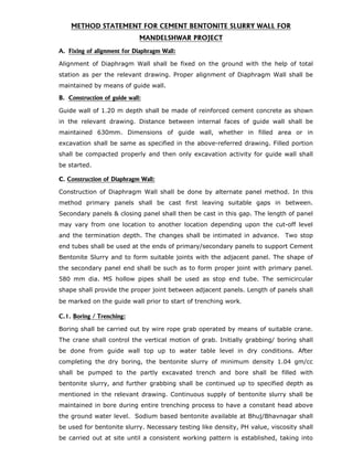 Method Statement D Wall | PDF