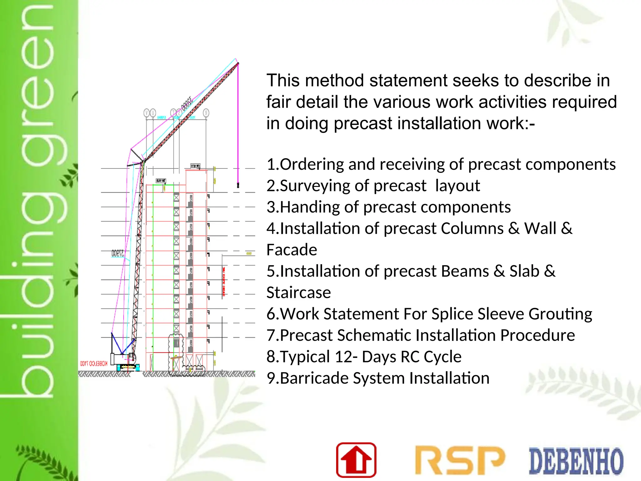 METHOD STATEMENT FOR ERECTION OF PRECAST COMPONENTS- Final.ppt