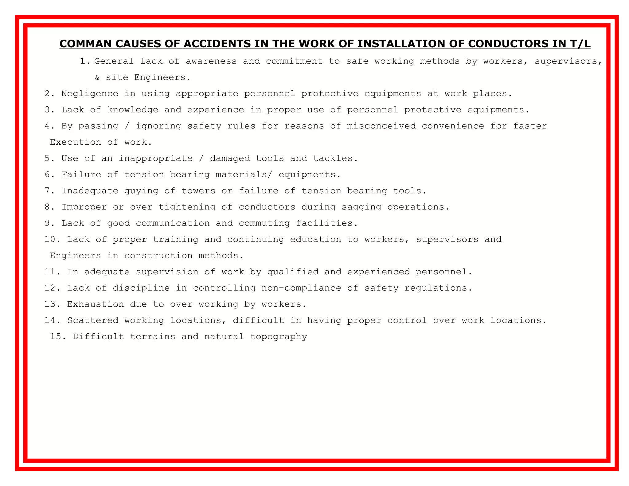 Method statement for transmission line (lanco) | DOC
