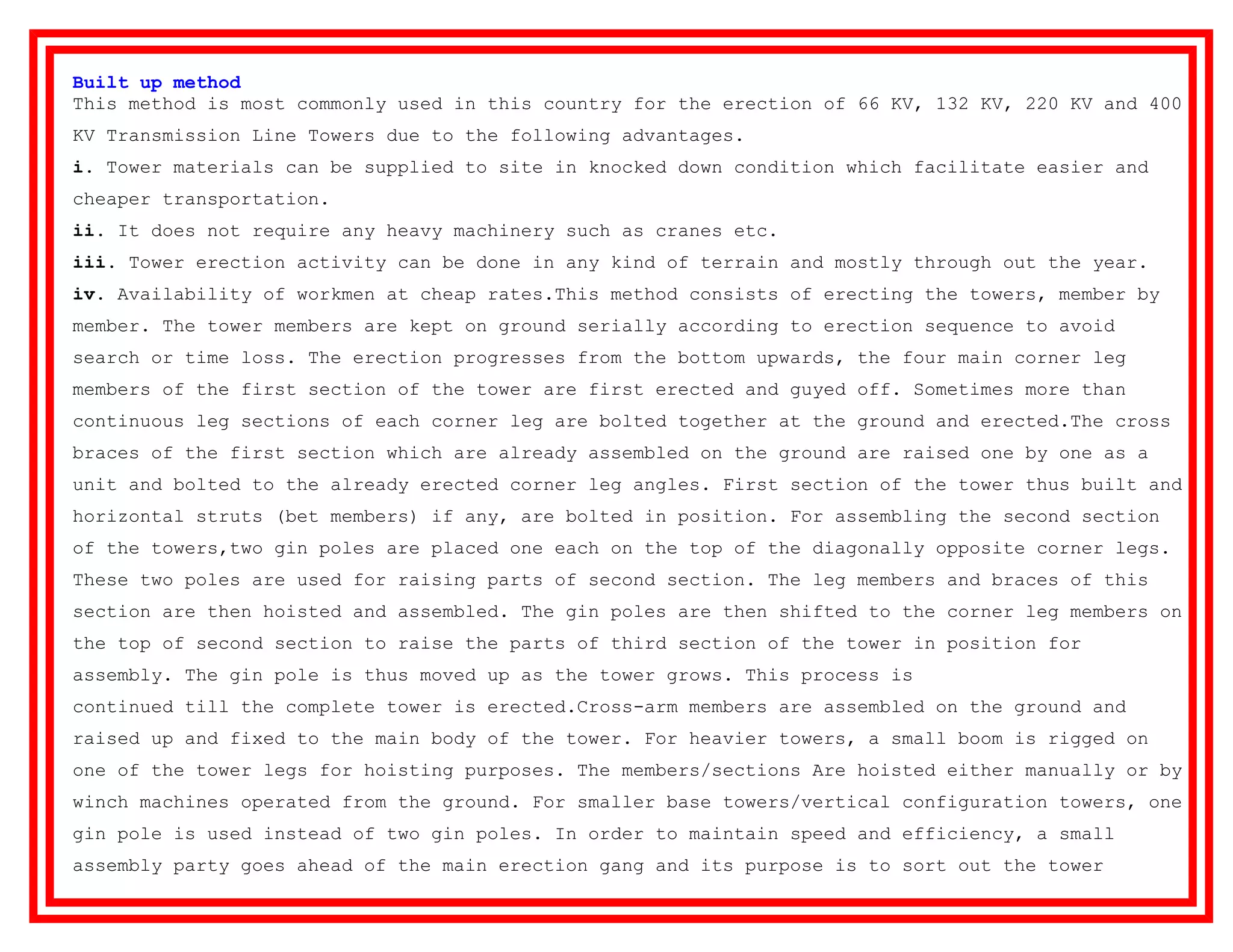 Method statement for transmission line (lanco) | DOC