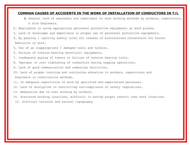 Method statement for transmission line (lanco) | DOC