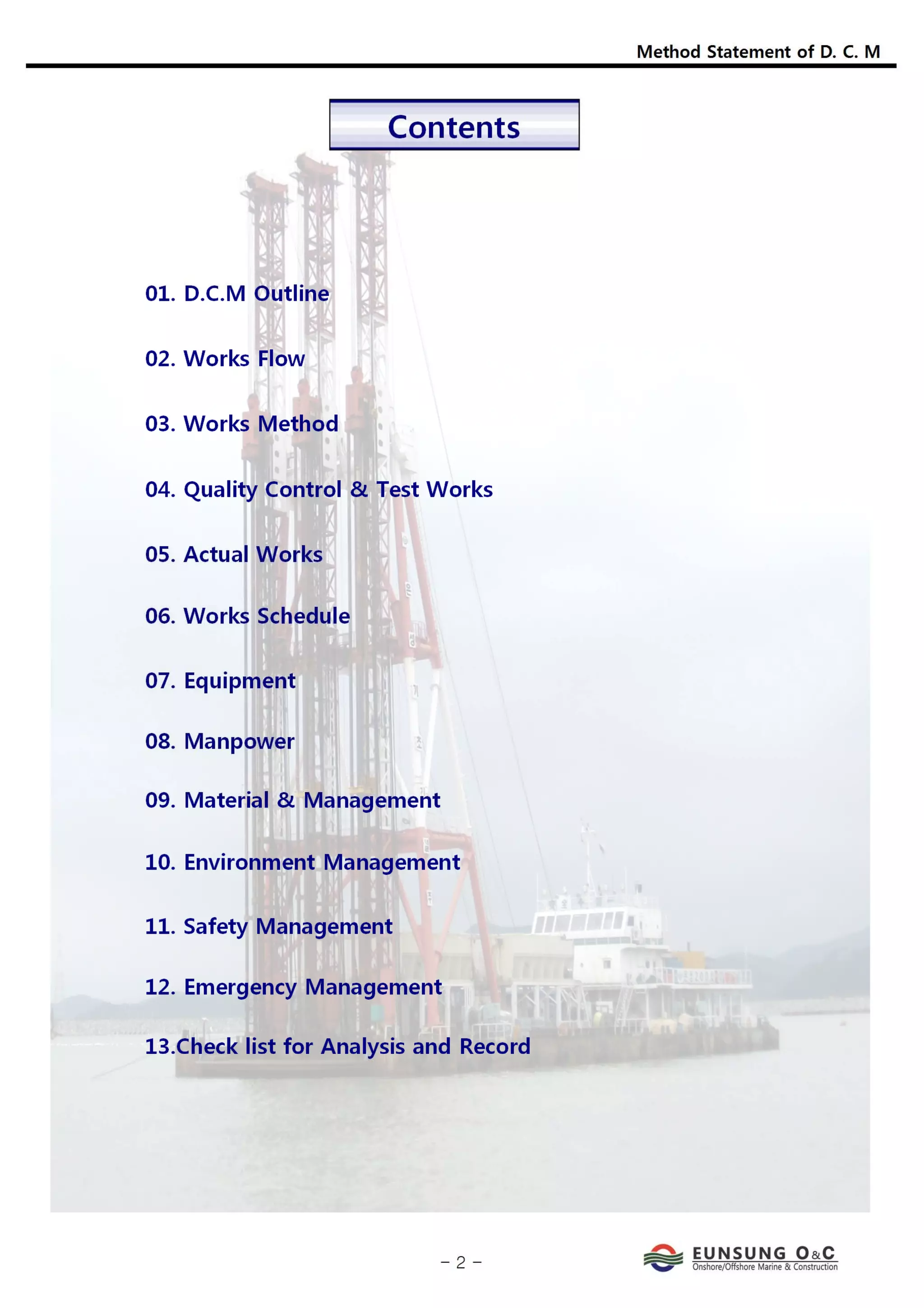 Method Statement Of Deep Cement Mixing M Pdf