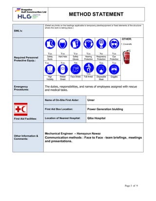 Methodstatement welding | PDF