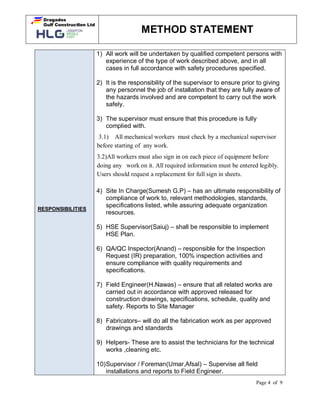 Methodstatement welding | PDF
