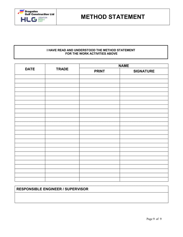 Methodstatement welding | PDF