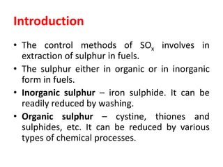 Methods to control s ox emissions | PPTX