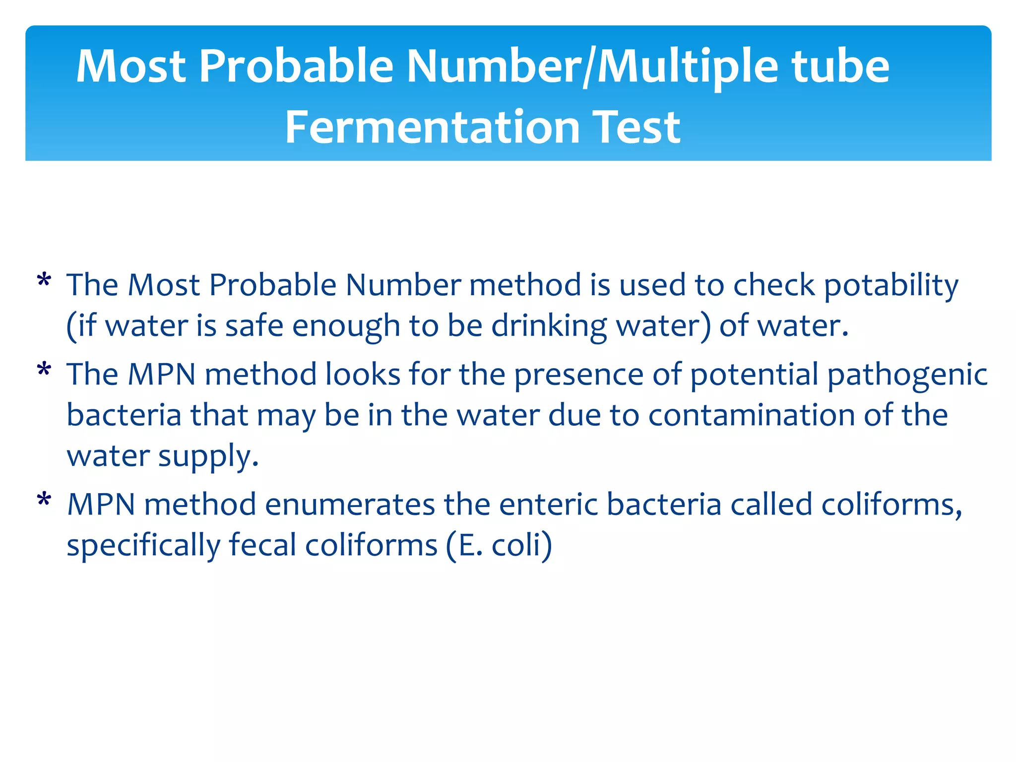 Methods to detect potability of water sample | PDF