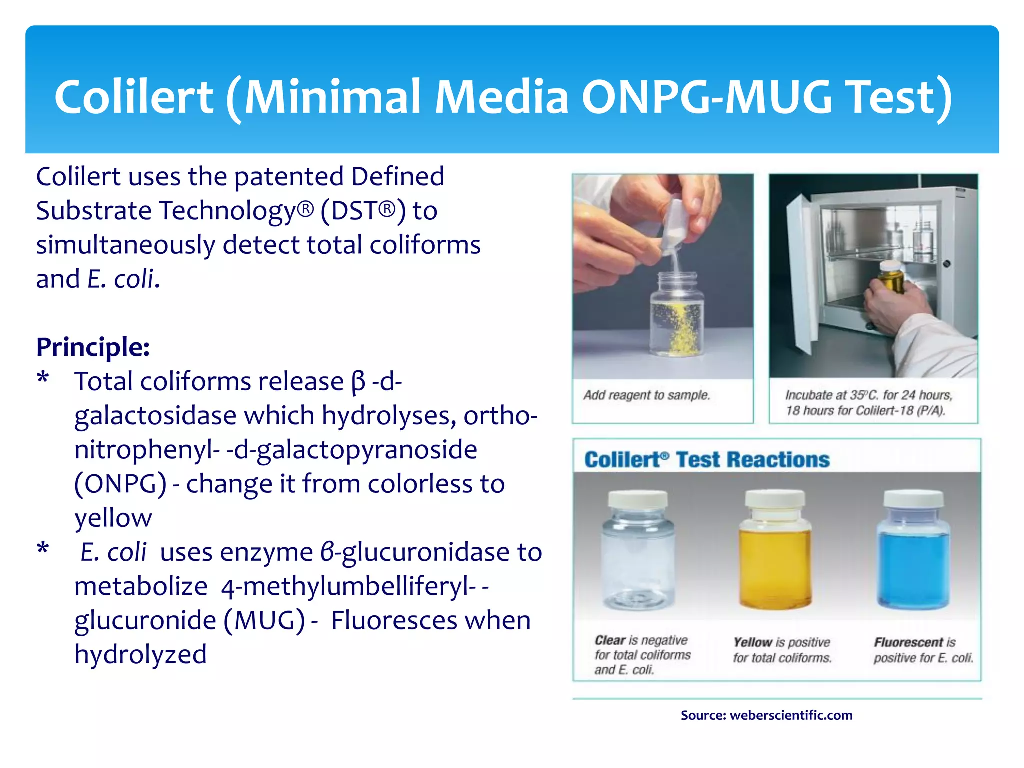 Methods to detect potability of water sample | PDF