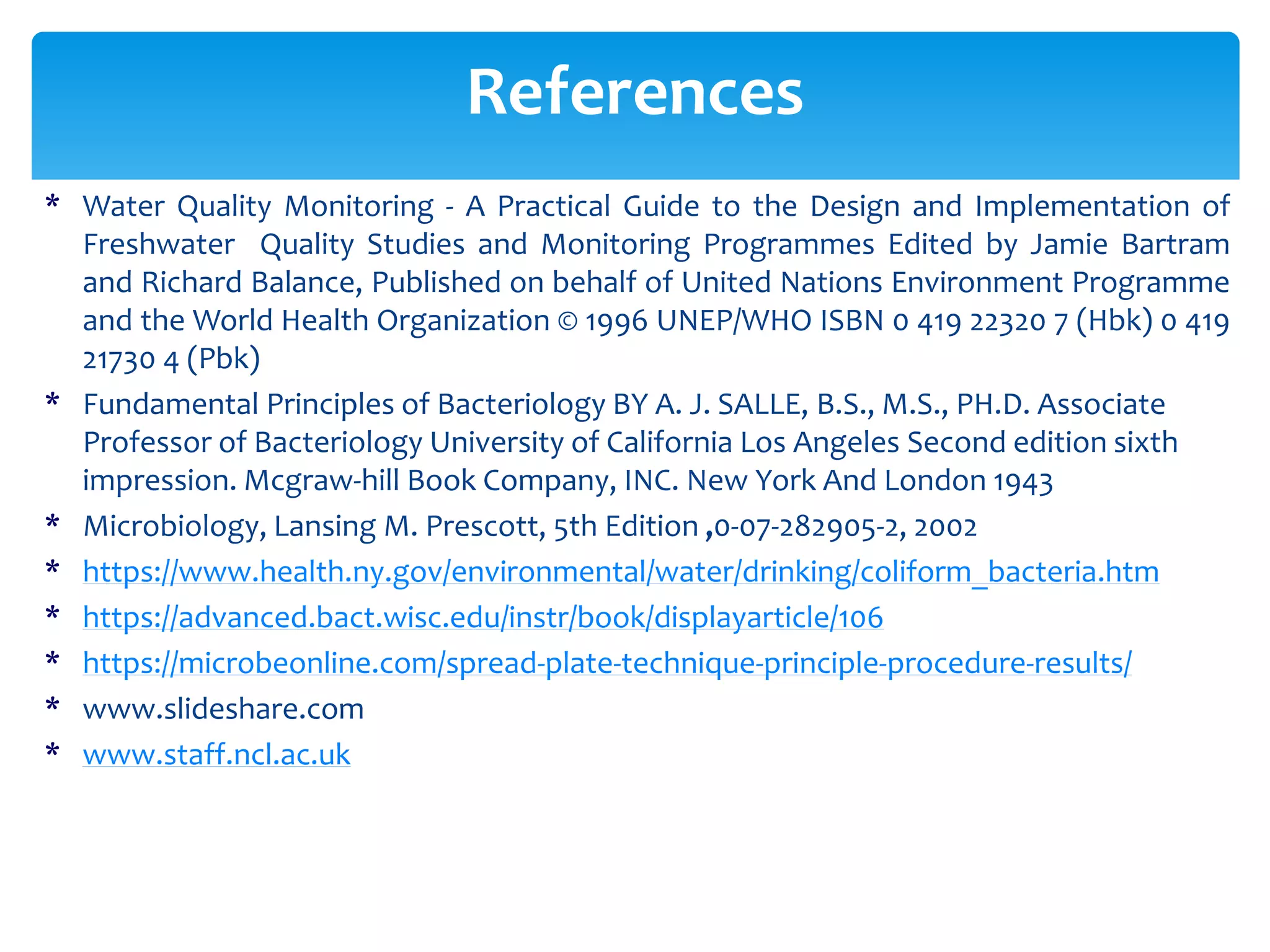 Methods to detect potability of water sample | PDF