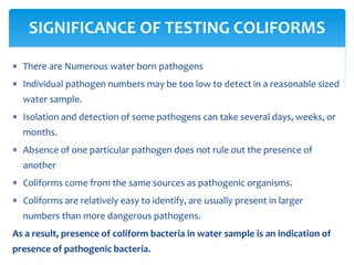 Methods to detect potability of water sample | PDF
