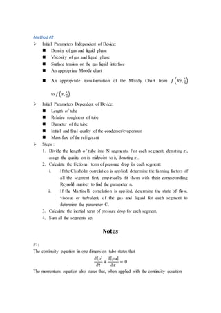 Methods to determine pressure drop in an evaporator or a condenser | DOCX