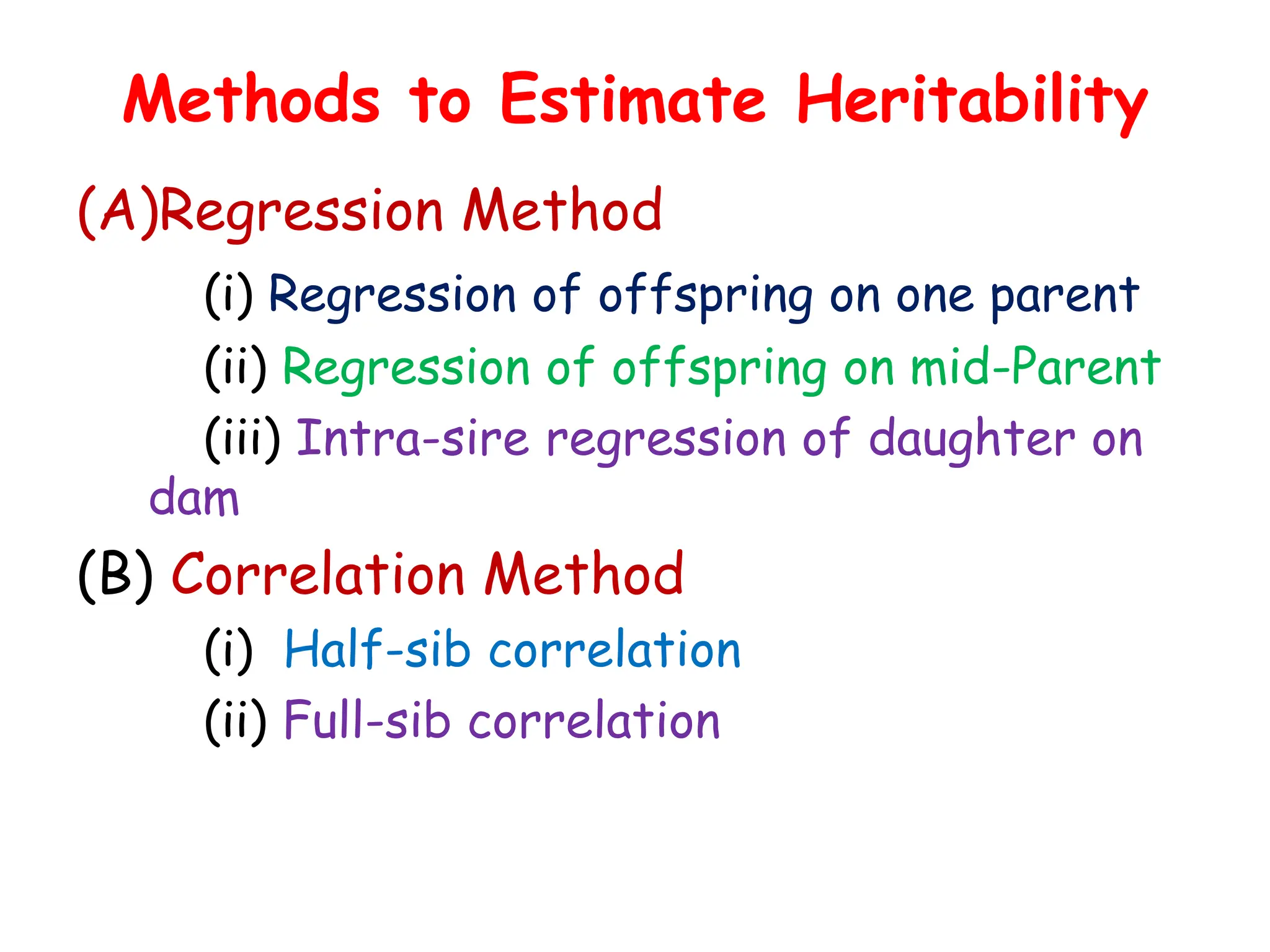 Methods to estimate Heritability in animal breeding | PPTX