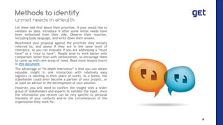 Methods to identify unmet needs | PDF