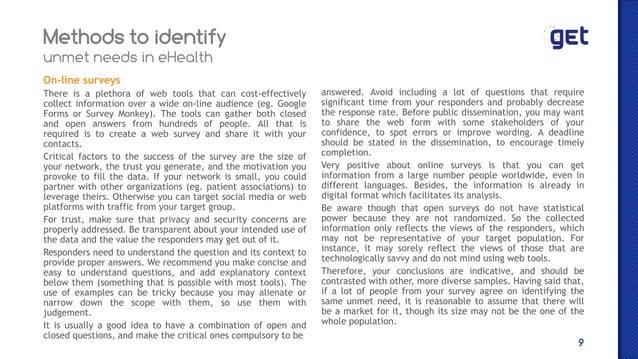 Methods to identify unmet needs | PPT