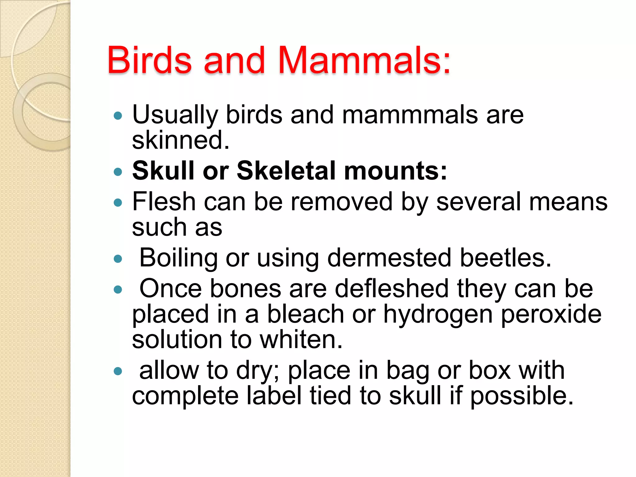 Methods to preserve specimens | PPTX