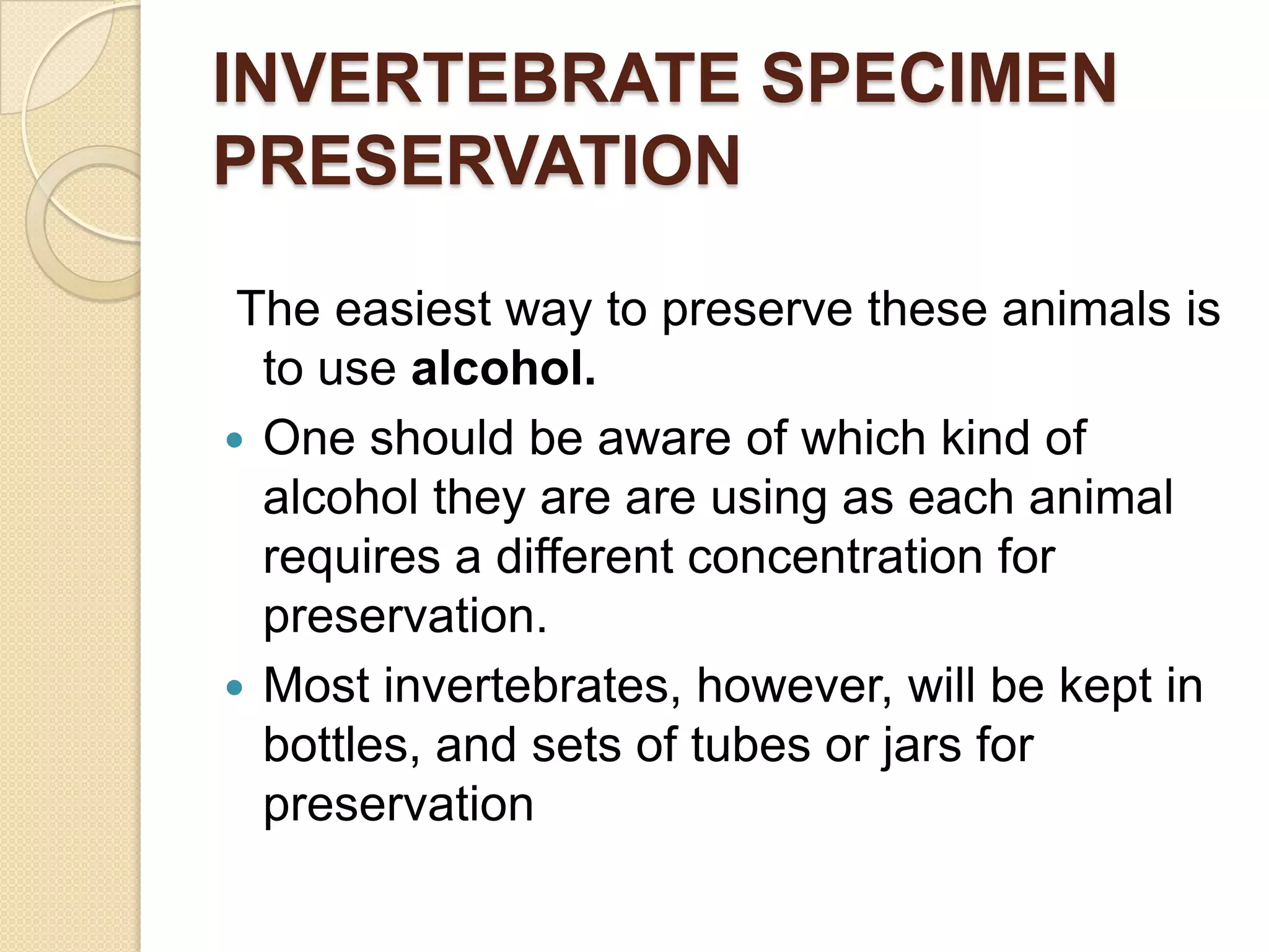 Methods to preserve specimens | PPTX
