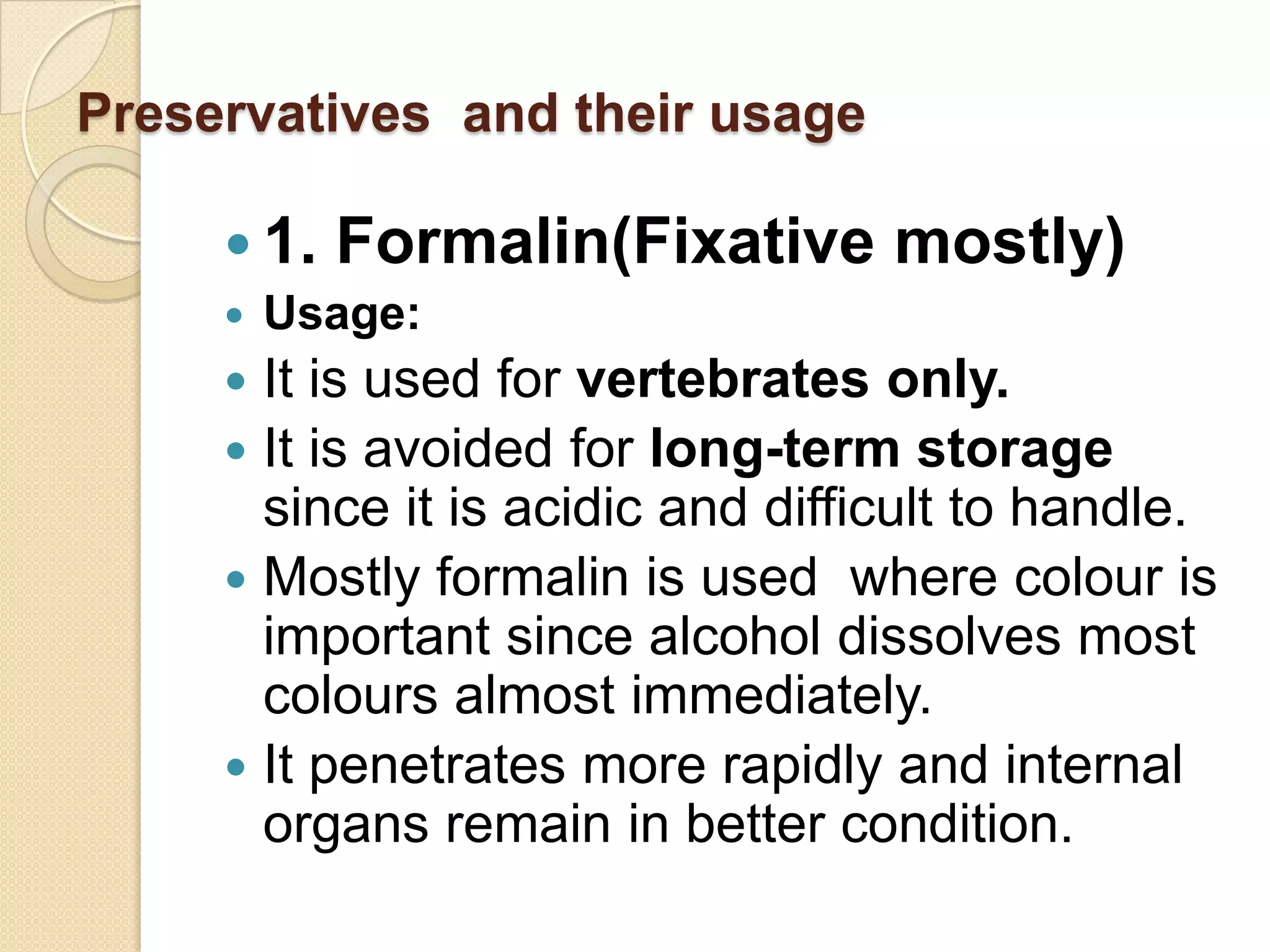 Methods to preserve specimens | PPTX