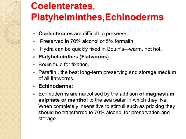 Methods to preserve specimens | PPTX | Alcoholic Beverages | Food & Drink