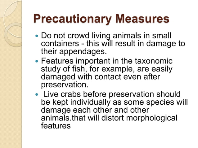 Methods to preserve specimens | PPTX | Alcoholic Beverages | Food & Drink